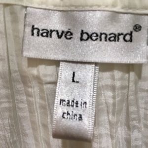 Harve Benard | Tops | 32 Harve Benard White Crinkle Blouse | Poshmark